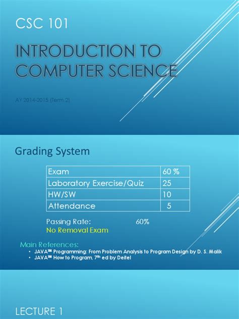 csc 101 introduction to computer science pdf computer data storage