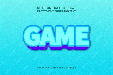 Premium Vector Game 3d Text Effect