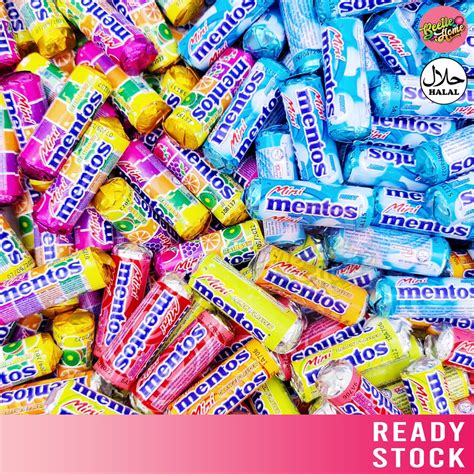 Mentos Mini Roll Assorted Chewy Sweets Mint Rainow Lemon Orange