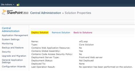 Deploying Workflow As Wsp File Codeproject