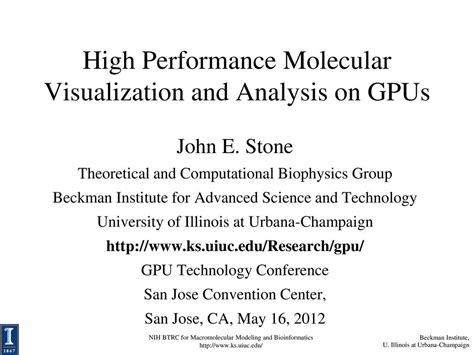 High Performance Molecular Visualization And Analysis On Gpus Ppt