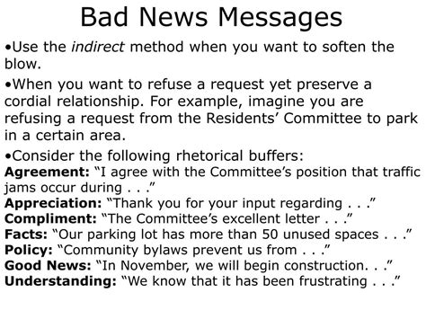 Ppt Bad News Messages Powerpoint Presentation Free Download Id 6099098