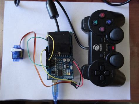 Arduino And Visuino Controlling Servo With Ps2 Controller