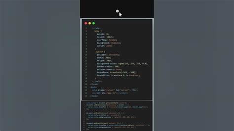 Move Cursor Using Javascript Css Coding Cssanimation Javascript Codingcss Website Youtube
