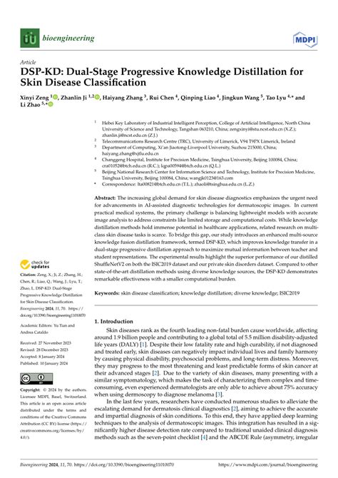 Pdf Dsp Kd Dual Stage Progressive Knowledge Distillation For Skin Disease Classification