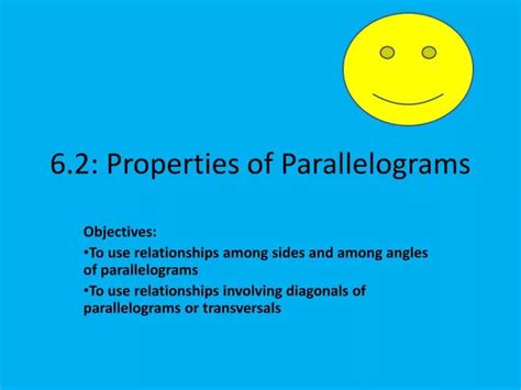 PPT 6 2 Properties Of Parallelograms PowerPoint Presentation Free Download ID 5493458