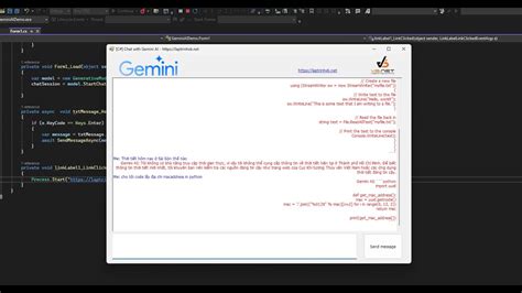 [c ] How To Build App Chat With Gemini Ai Winform Youtube
