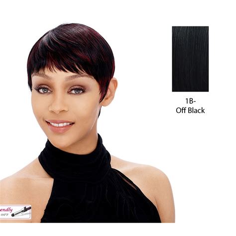 Synthetic Short Layered Pixie Cut Style Full Cap Wig Bebeoff Black