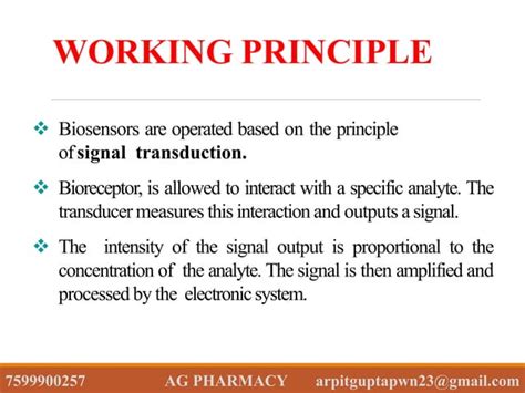 Ii Biosensor Principle Applications And Working Ii Ppt