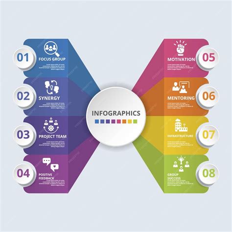 Premium Vector Team Building Infographics Colored Steps Info Template With