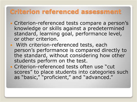 Norm Referenced Assessment And Criterion Referenced Apptx