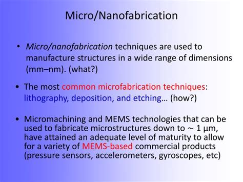 Ppt Micro Nanofabrication Powerpoint Presentation Free Download Id 6196396