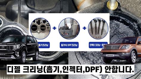 20만km 넘은 모하비 오너가 디젤 흡기 인젝터 Dpf 크리닝 안한 이유 Youtube