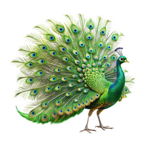 Green Peacock Fluttering High Resolution Full Body Png Png Images