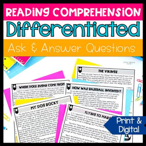 Asking Questions Comprehension Passages And Questions By Ciera Harris