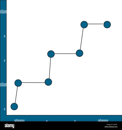 business graph diagram and statistics dotted line symbol stock vector