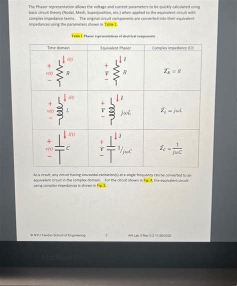 Lab 3 Sinusoidal Driven Networks 1 Introduction A