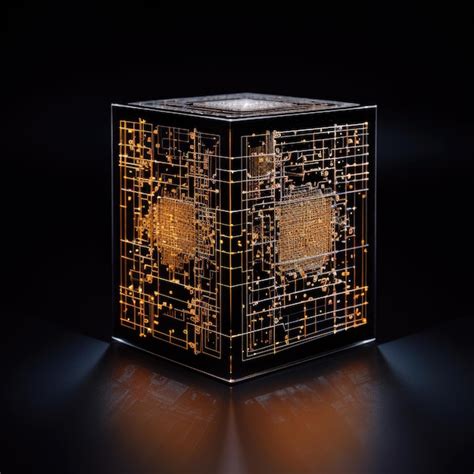 Premium Ai Image Glowing Circuitry Cube Displaying Advanced Technology