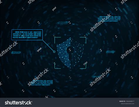 Internet Technology Cyber Security Concept Protect Stock Vector Royalty Free 1064048417