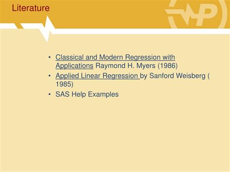 Ppt Linear Regression Analysis With A Focus On Influence Diagnostics