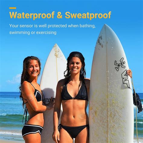 Amolyfe Waterproof Dexcom G6 Adhesive Patches X20 Sweatproof Cgm Sensor Covers Reusable