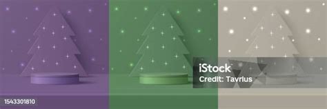 추상적인 최소 모형 장면 세트입니다 쇼 화장품 전시를 위한 기하학 연단 모양 무대 받침대 또는 플랫폼 겨울 크리스마스 빨간 배경에 트리 크리스마스가 있습니다 3d 벡터 1