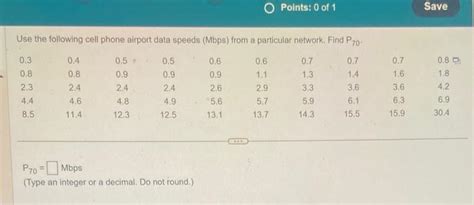 solved p70 mbps type an integer or a decimal do not