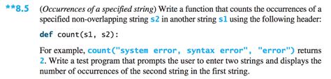 Solved Python Programming Occurrences Of A Specified
