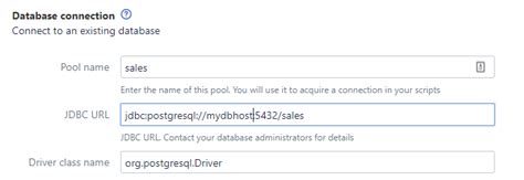 External Database Connection