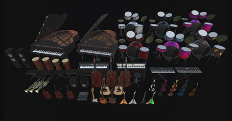 Ultimate Musical Instruments Pack 3d Props Unity Asset Store