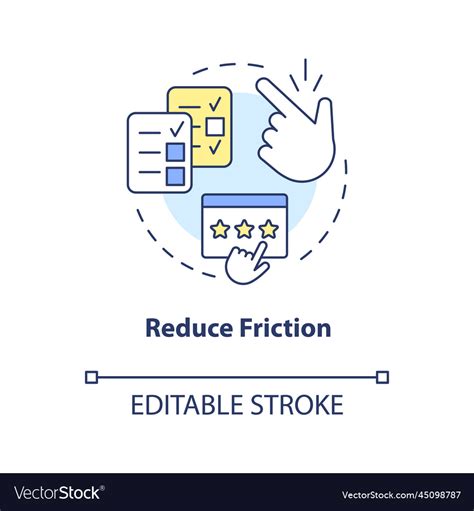 Reduce Friction Concept Icon Royalty Free Vector Image
