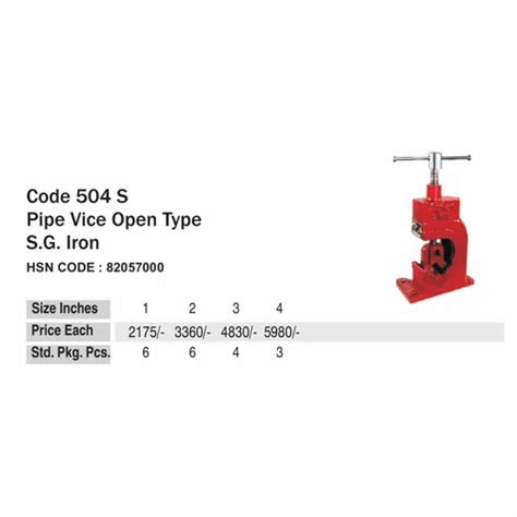 ARIES Code 504 S Pipe Vice Open Type S G Iron At 5980 Piece In Coimbatore ID 2852061110688
