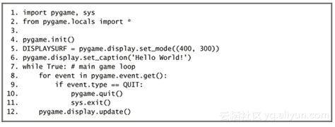 《python和pygame游戏开发指南》——22 使用pygame的hello World程序源代码 阿里云开发者社区