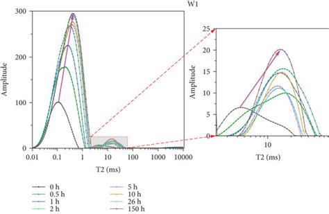 Nmr T2 Spectrum Distribution Of Sample W1 Download Scientific Diagram