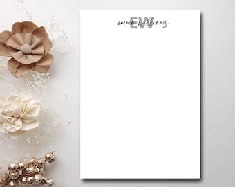 Custom Personalized Note Pad Writing Pad Memo Pad Minimalist Design Gift For Her Etsy