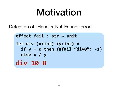 Row Based Effect Systems For Algebraic Effect Handlers Ppt