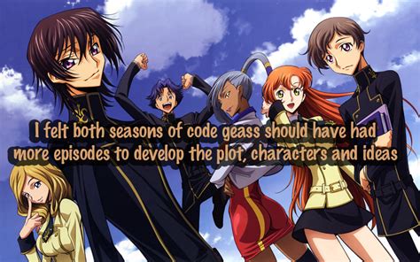 Area 11 Confessions “i Felt Both Seasons Of Code Geass Should Have