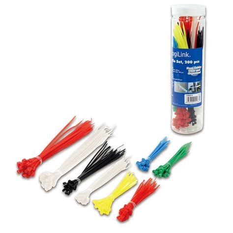 Cable Tie Set 200 Pcs Logilink Eventus Sistemi
