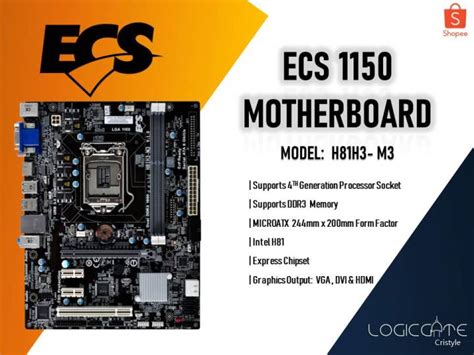 ECS H81 Motherboard Support 4th Gen Intel Processor 1150 Lazada PH