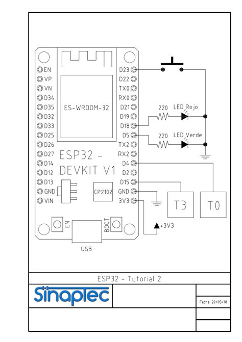 Sinaptec Esp32 Desde Cero Tutorial 2 Pwm Touch Sensor Entradas Y