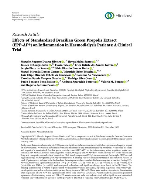 Pdf Effects Of Standardized Brazilian Green Propolis Extract Epp Af® On Inflammation In