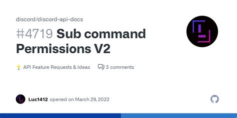 Sub Command Permissions V2 · Discord Discord Api Docs · Discussion 4719 · Github