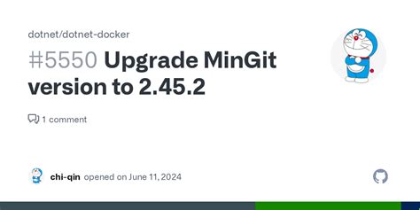 Upgrade Mingit Version To 2452 · Issue 5550 · Dotnetdotnet Docker
