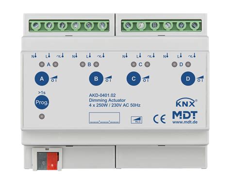 KNX Dimming Actuator Fold SU MDRC W V AC With Active Power Measurement ELEK
