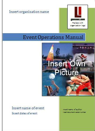 Event Management Guide Create Your Own Event Operations Manual Event Management Event