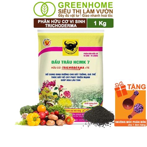 Phân Bón Hữu Cơ Đầu Trâu Trichoderma Bình Điền Bao 1kgsiêu Thị Làm Vườn Greenhome