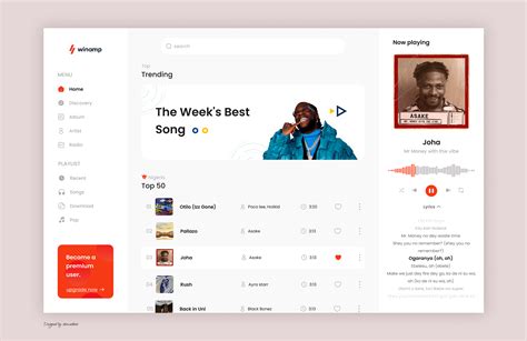 Winamp Player Redesign On Behance