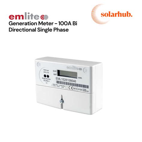 Emlite Solar Generation Kwhr Meter Bi Directional Single Phase 100a