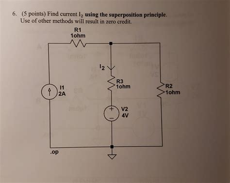 Solved 5 ﻿points ﻿find Current I2 ﻿using The Superposition