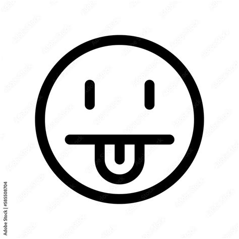 Editable Tongue Out Raspberry Face Vector Icon Part Of A Big Icon Set